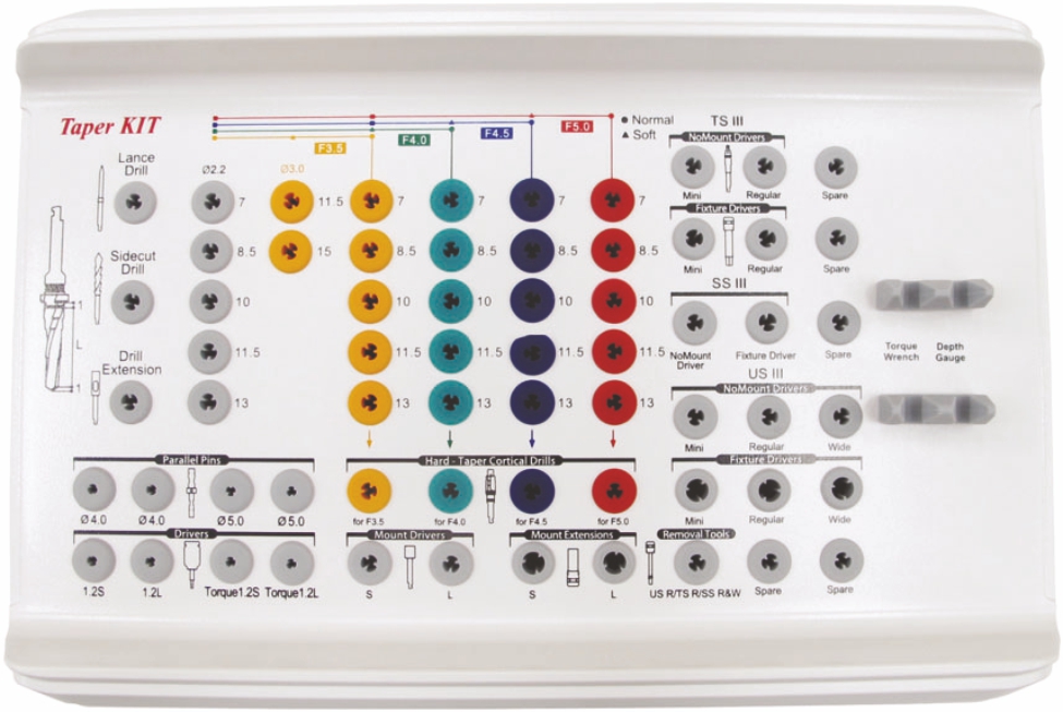 Купить Osstem Taper Kit Хирургический набор для установки имплантатов ...